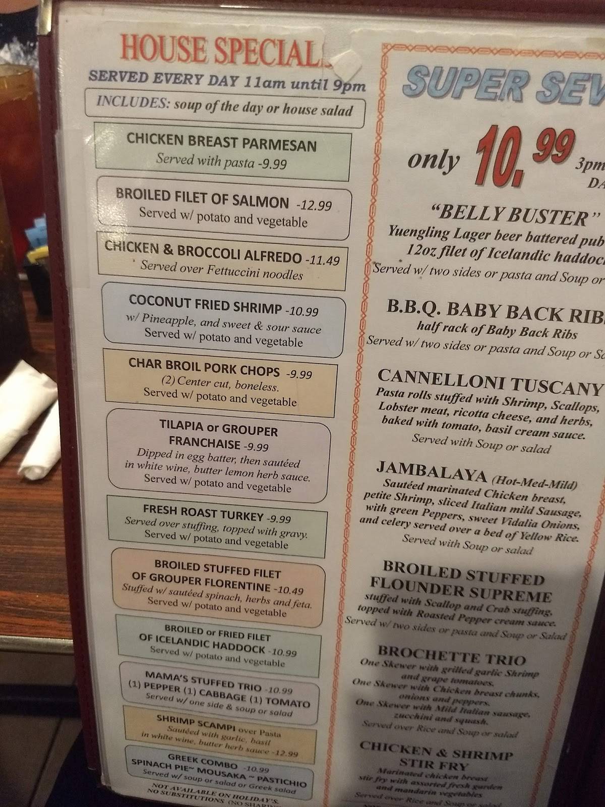 Menu at Dimitri's Restaurant, Pizza Kitchen and Its 5 O'clock Somewhere ...