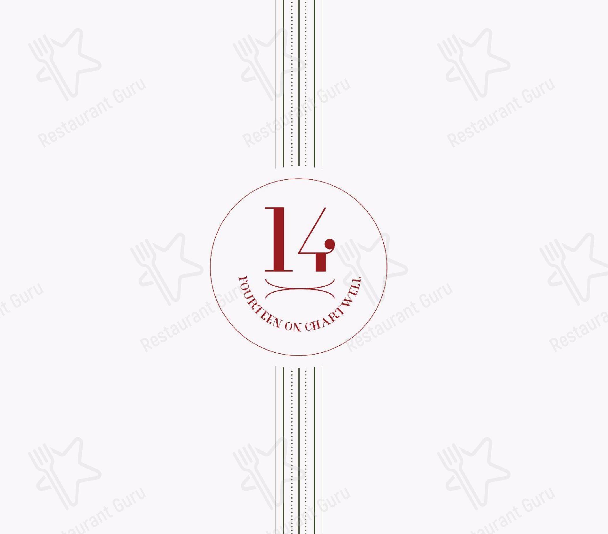 Menu at 14 on Chartwell pub & bar, Umhlanga