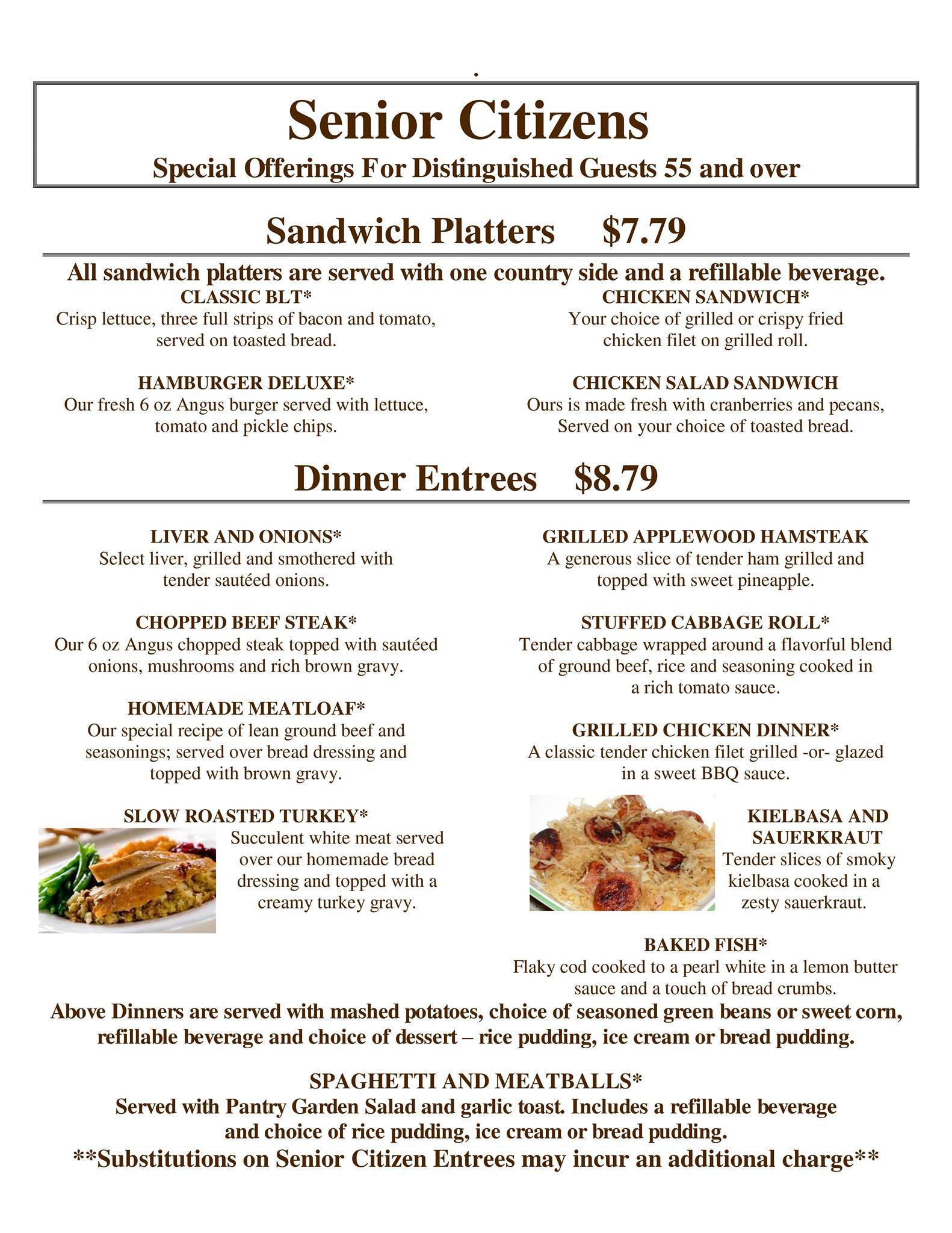 Menu at Dutch Pantry Family Restaurant, Clearfield