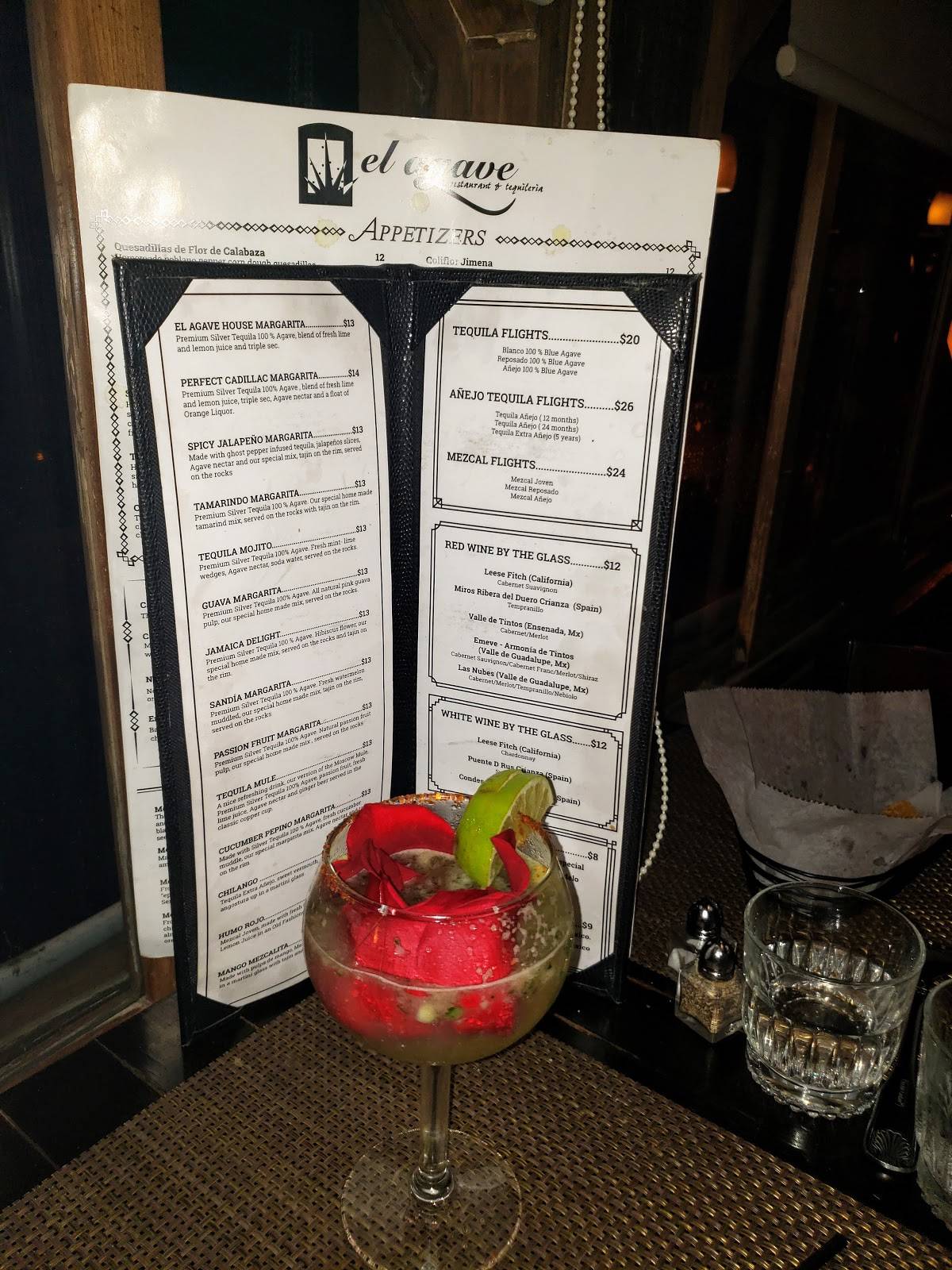 Menu at El Agave Restaurant & Tequileria, San Diego
