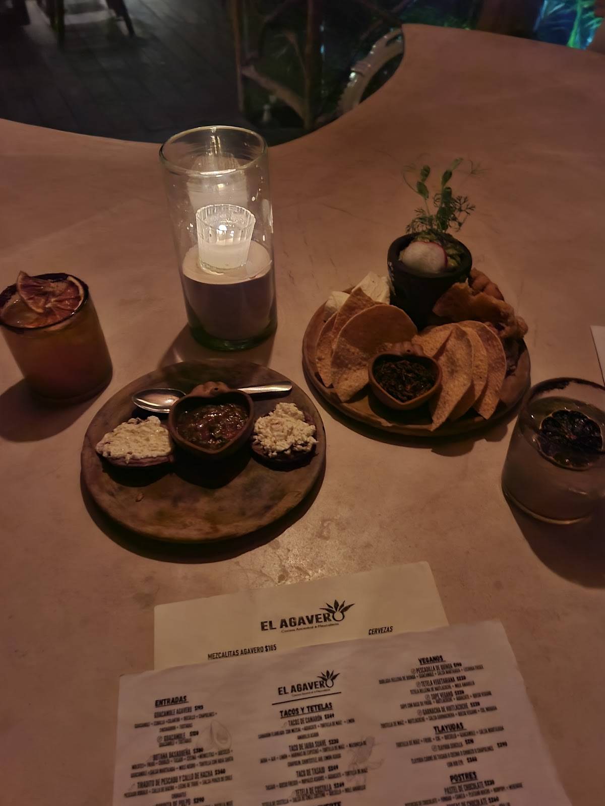 Carta del restaurante El Agavero Cocina Ancestral & Mezcaleria, Tulum