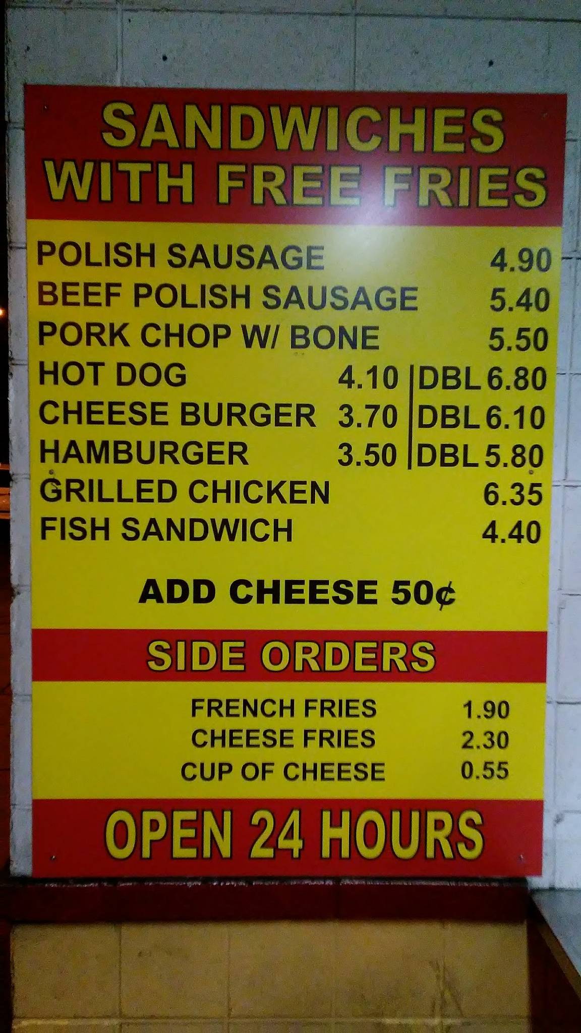 Menu at Express Grill restaurant, Chicago, S Union Ave