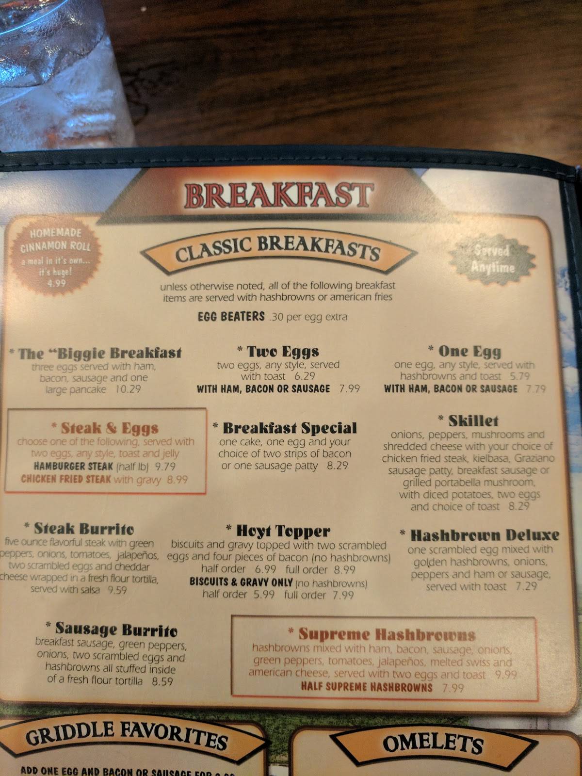 Menu at Family Table restaurant, Osceola