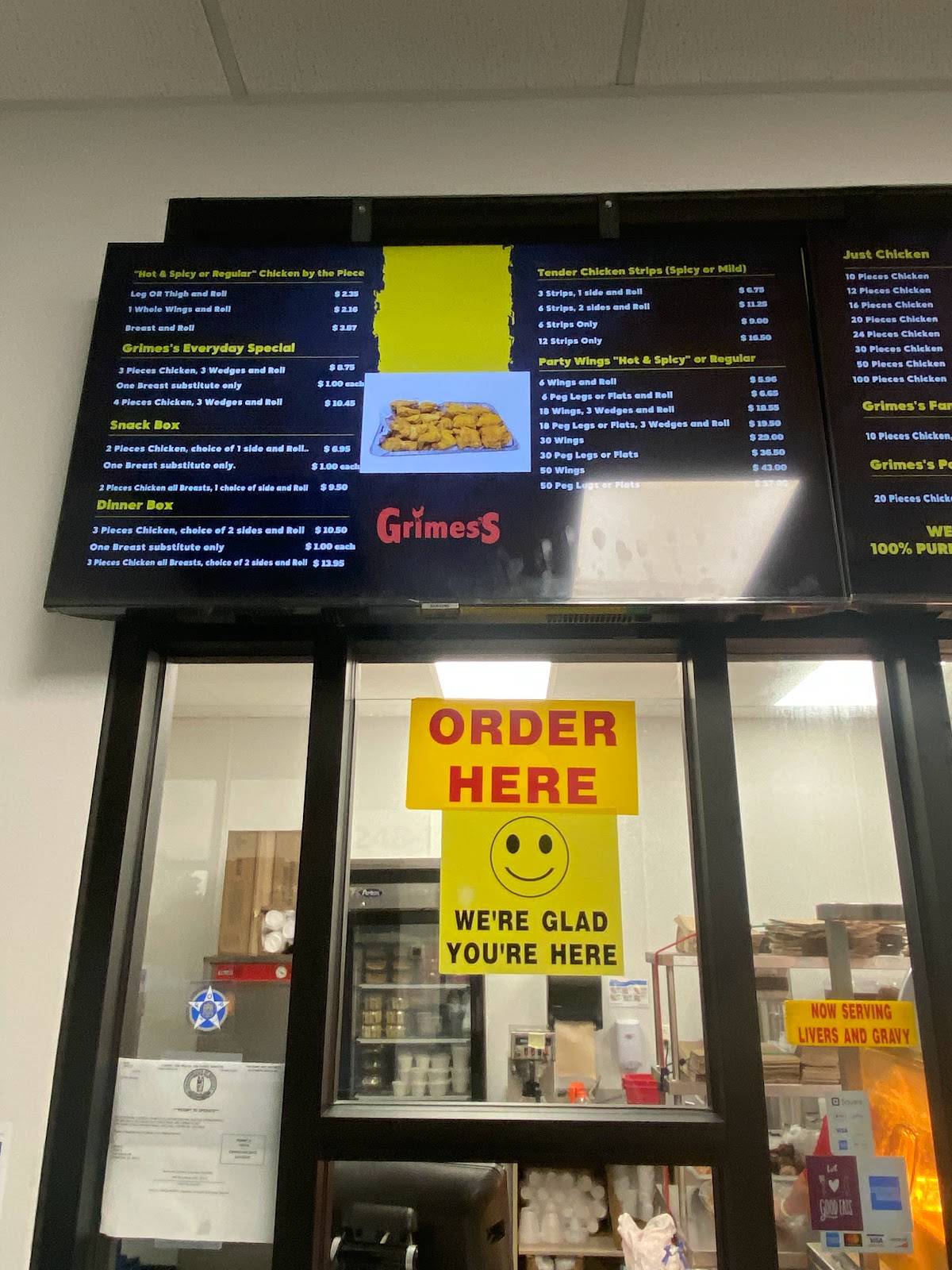 Menu at Grimes's Fast Food (Formerly Richie's), Lexington