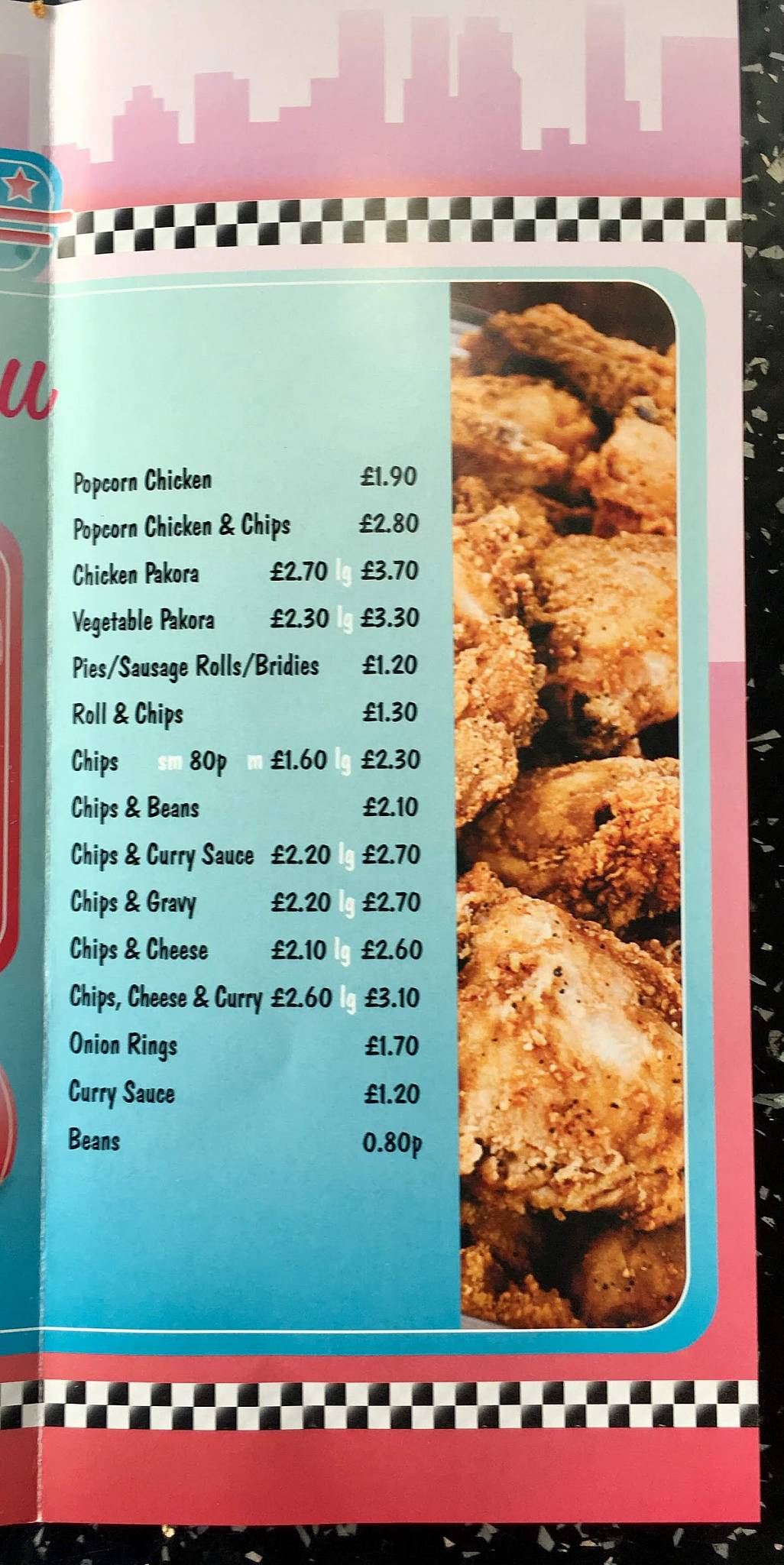 Menu at Upper Crust fast food, Motherwell, 2 Gavin St