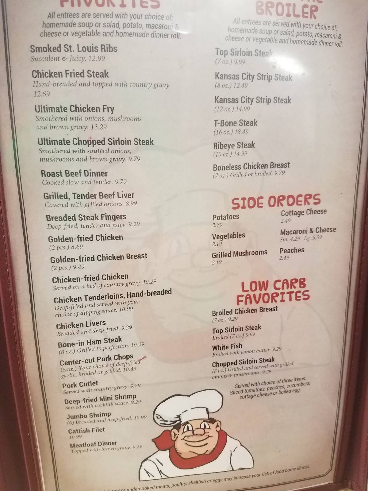 Menu at Fat Ernie's Family Dining restaurant, Wichita