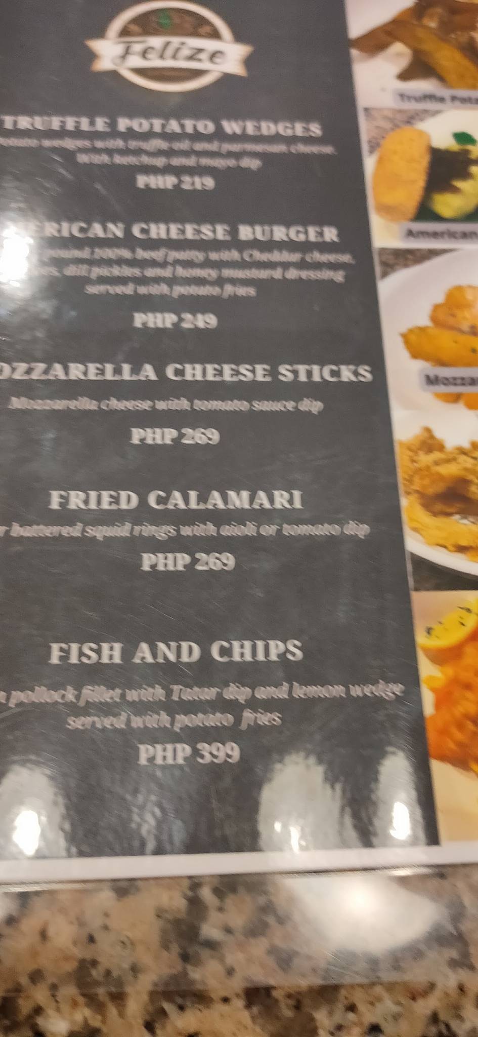 Menu at Felize Cafe - Imus, Cavite, Imus