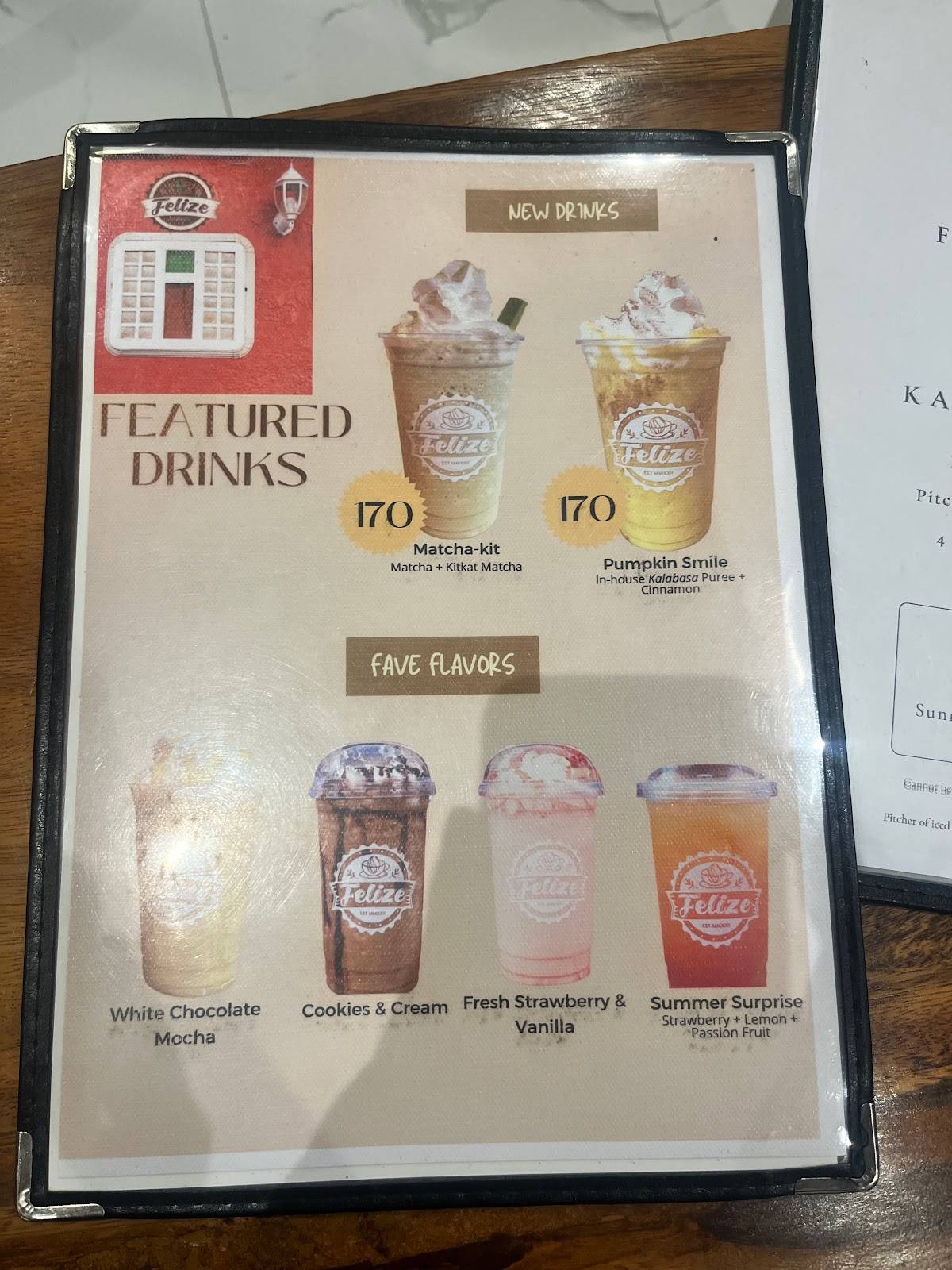 Menu at Felize Cafe - Imus, Cavite, Imus