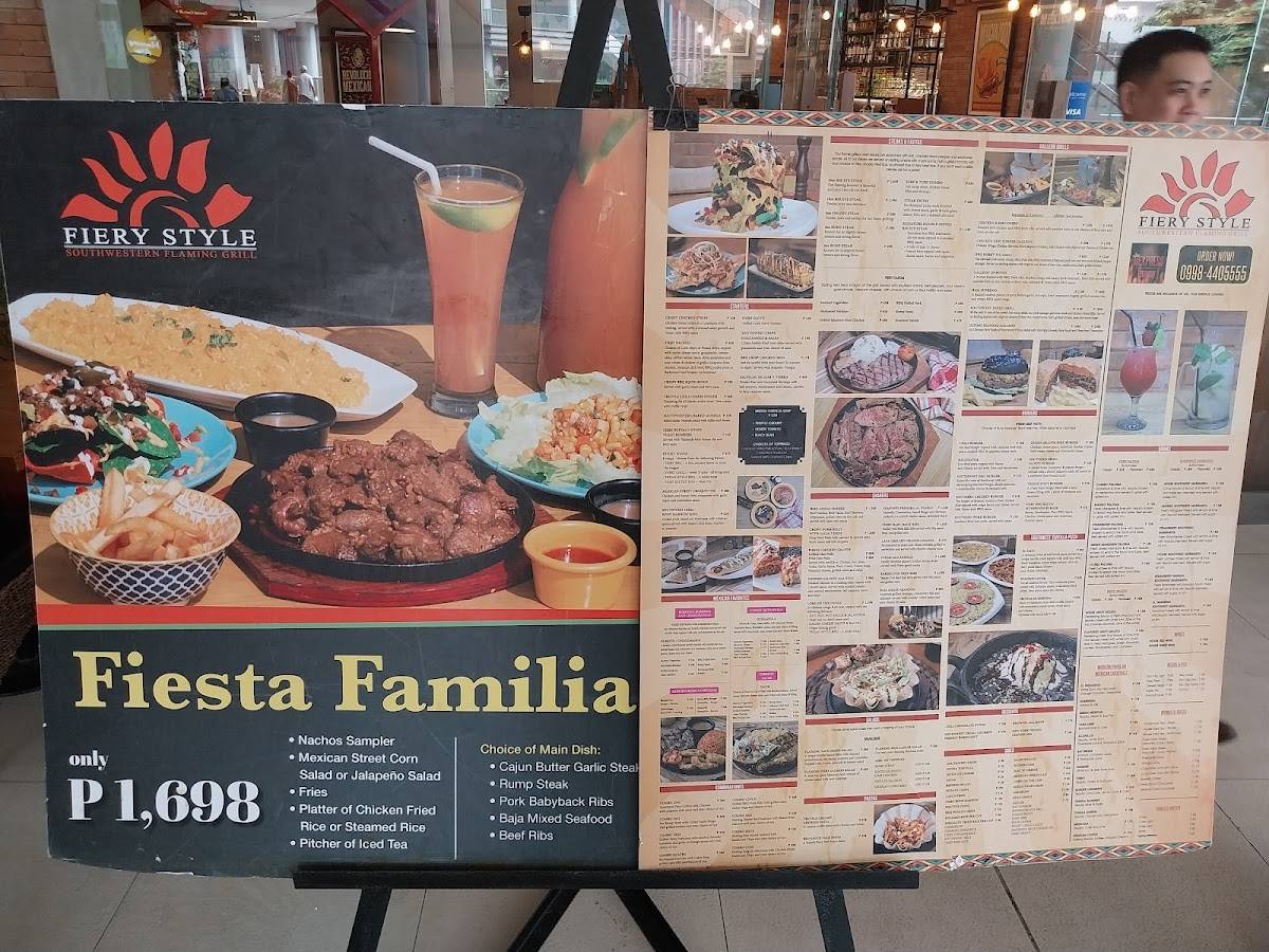 Menu at Fiery Style Southwestern Flaming Grill restaurant, Muntinlupa ...