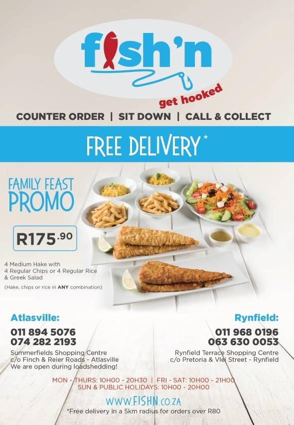 Speisekarte von Fish N Rynfield restaurant, Benoni
