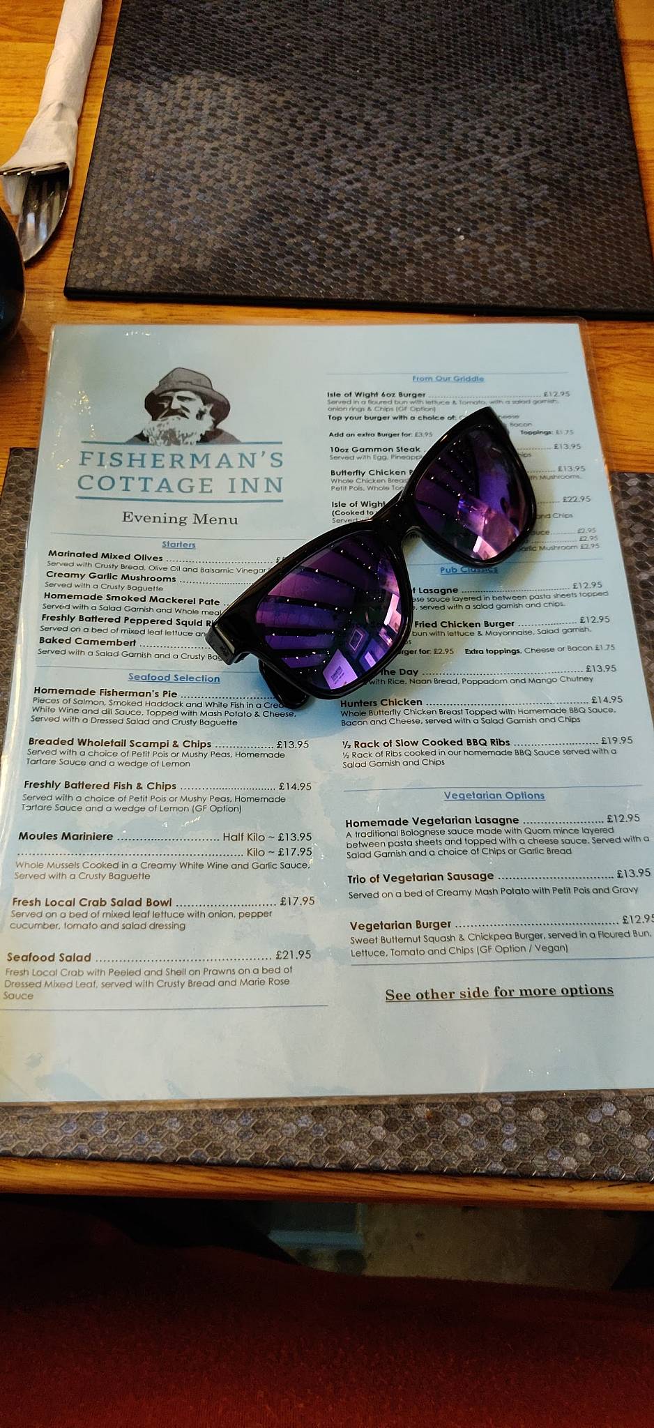Menu at Fisherman's Cottage, Shanklin pub & bar, Shanklin