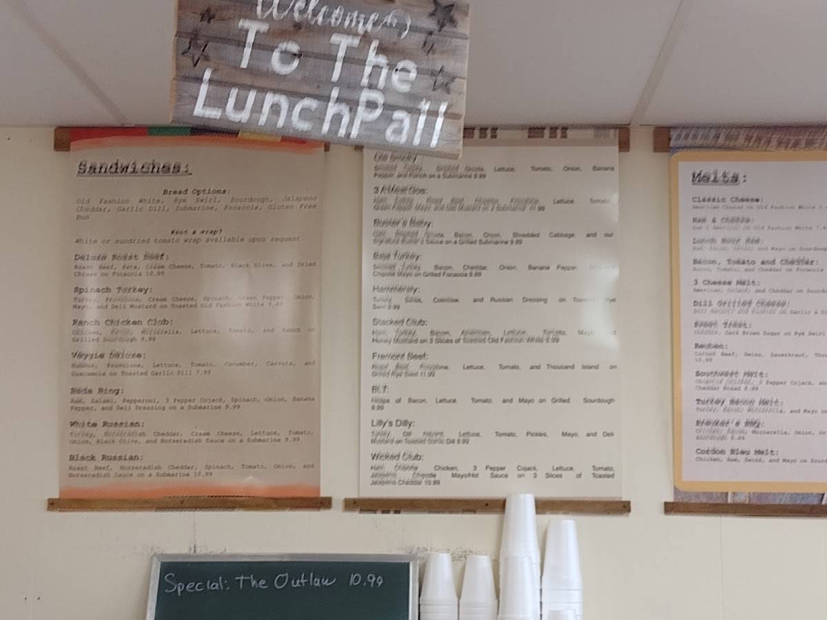 Menu at The Lunch Pail restaurant, Fremont, 14 W Main St