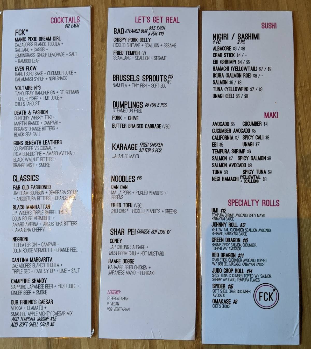 Menu at Funky Chow Kitchen restaurant, Windsor
