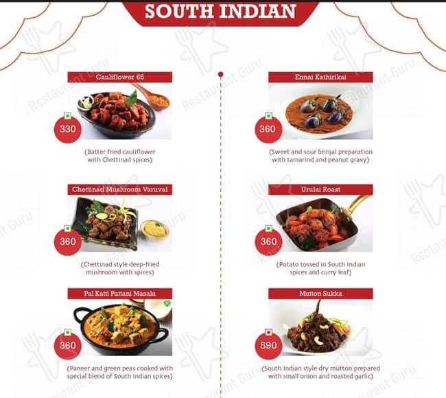 Menu at GRT Cloud Kitchen, Chennai, 120