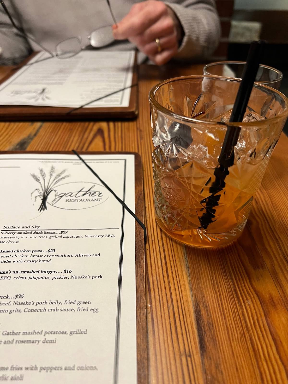 Menu at Gather Restaurant, Atmore