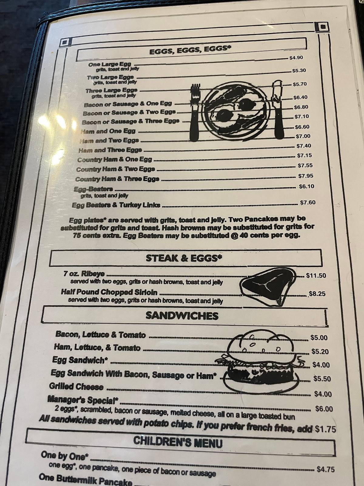Menu at Golden Griddle Pancake House restaurant, North Myrtle Beach
