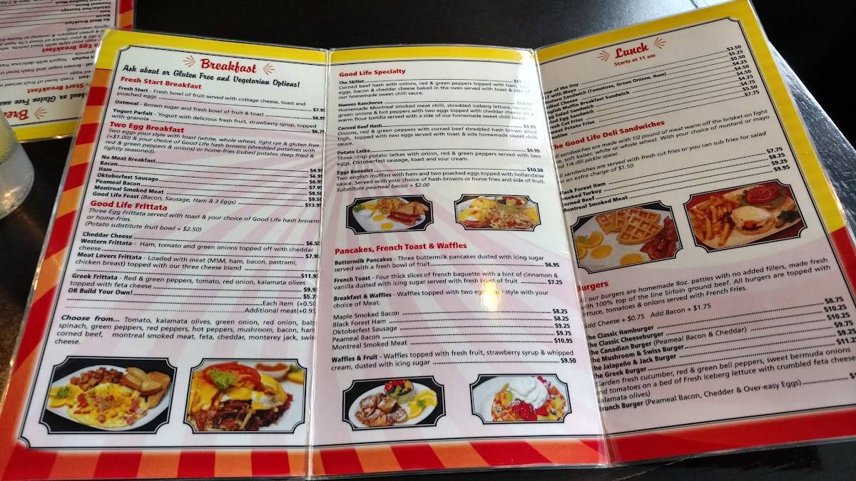 Menu at Good Life Deli restaurant, Hamilton