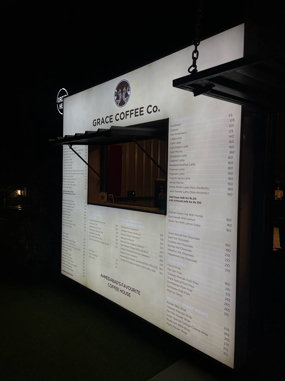 Menu at Grace Coffee Co. - S.P. Ring Road, Ahmedabad