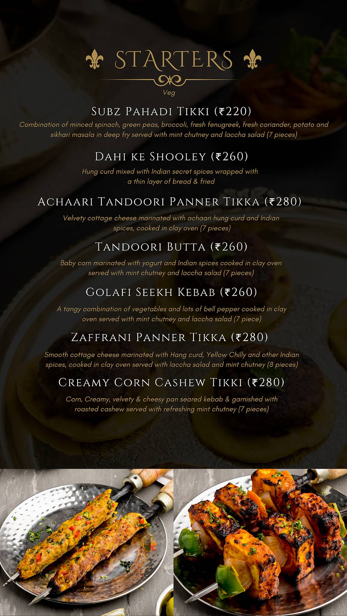 Menu at Great Indian Curries, Kota