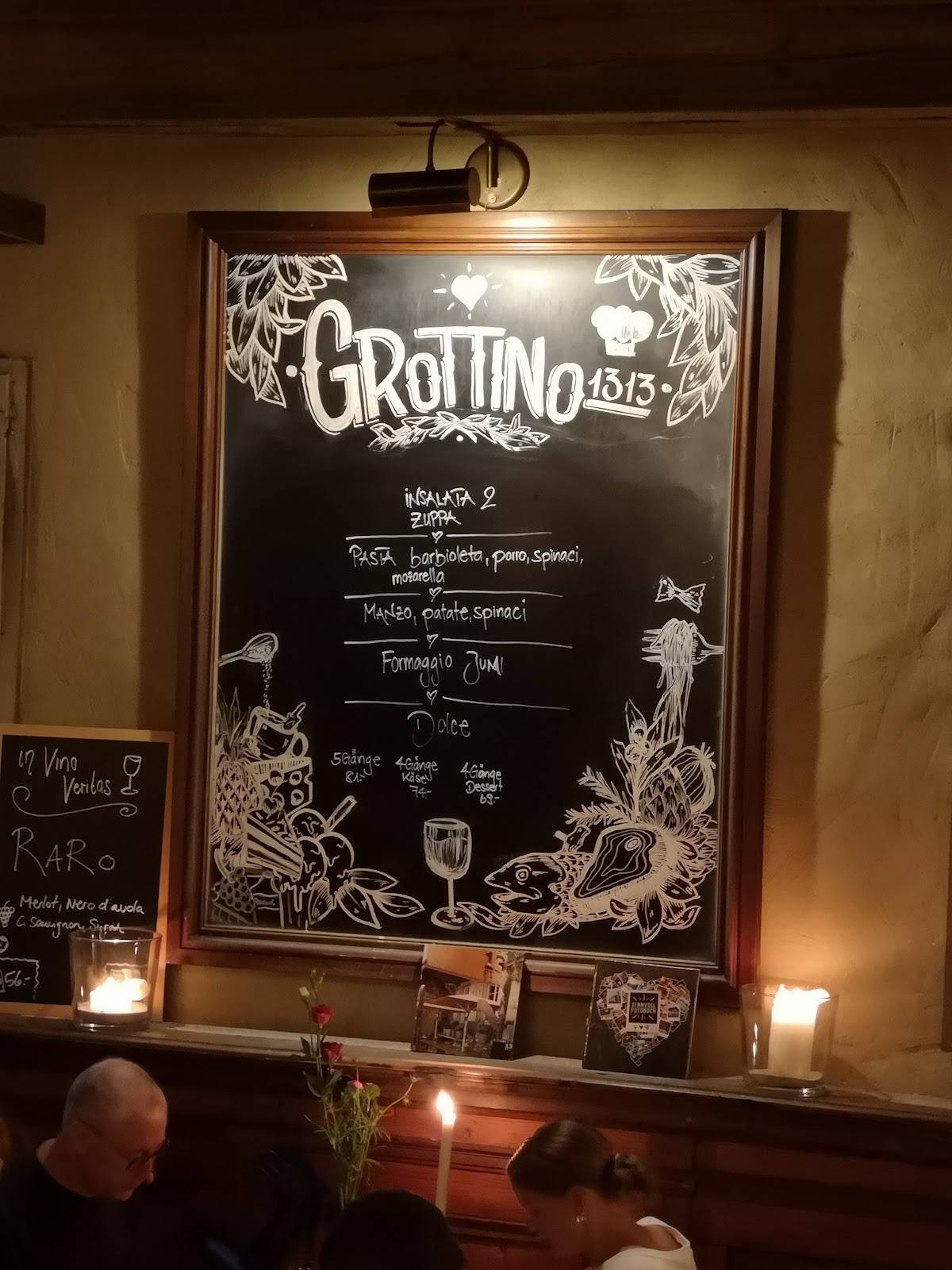 Menu at Grottino 1313, Lucerne