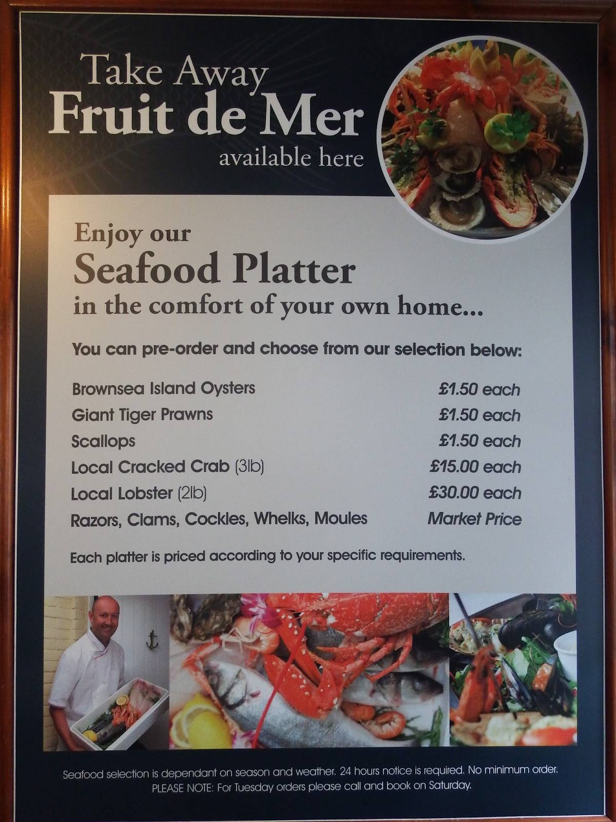 Menu at Guildhall Tavern restaurant, Poole