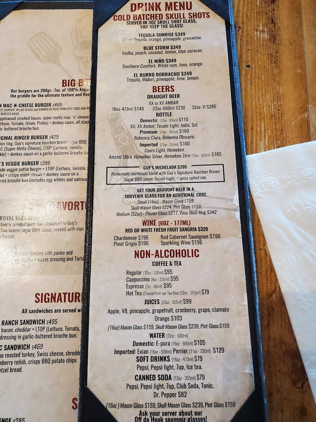 Menu at Guy Fieri's American Kitchen Bar Cancún, Cancún, Cancún ...