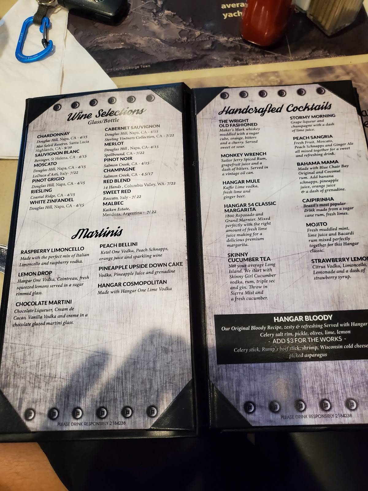 Menu at Hangar 54 Grill pub & bar, Eau Claire