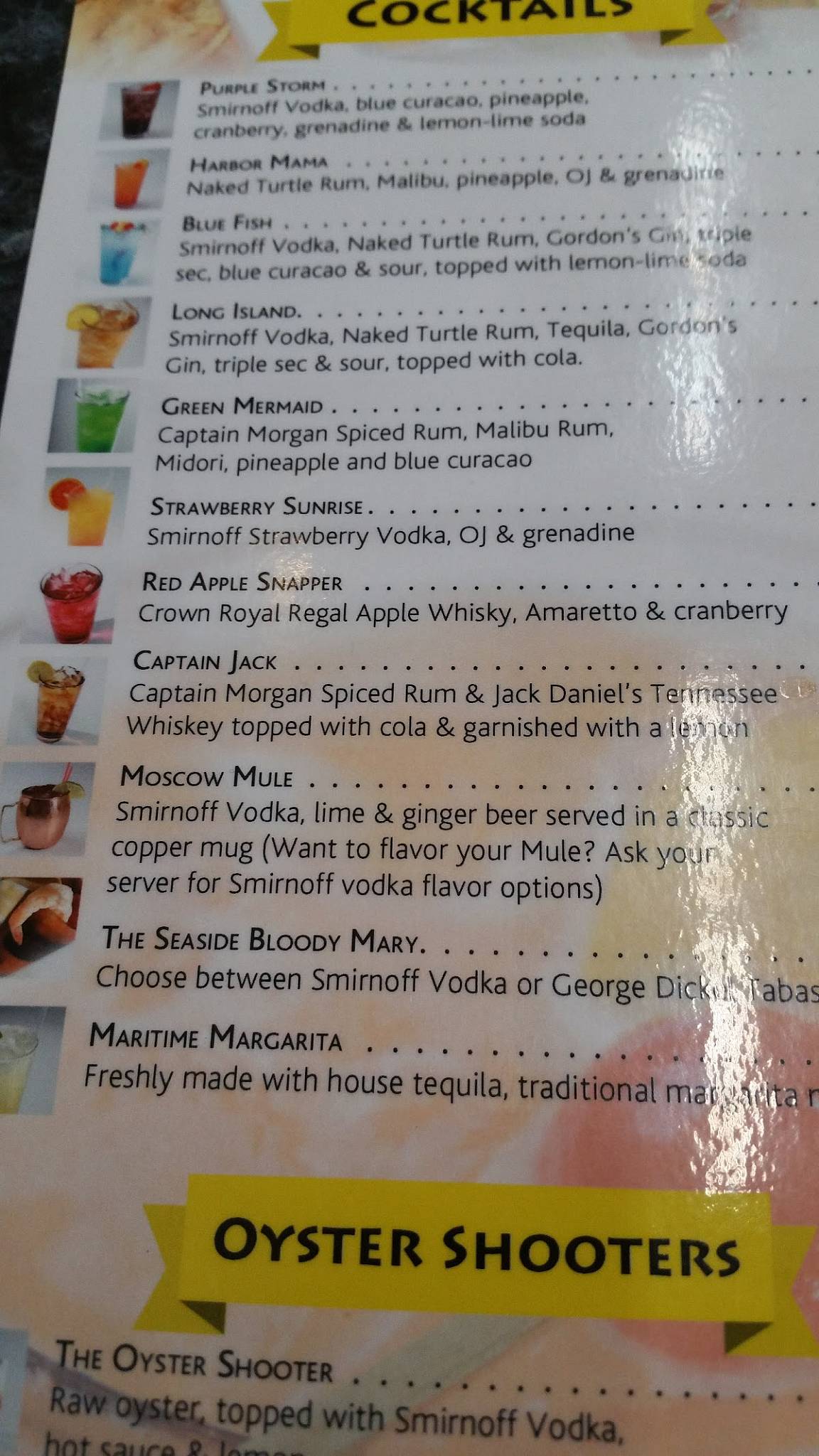 Menu at Harbor Inn Cajun Seafood pub & bar, Greenville