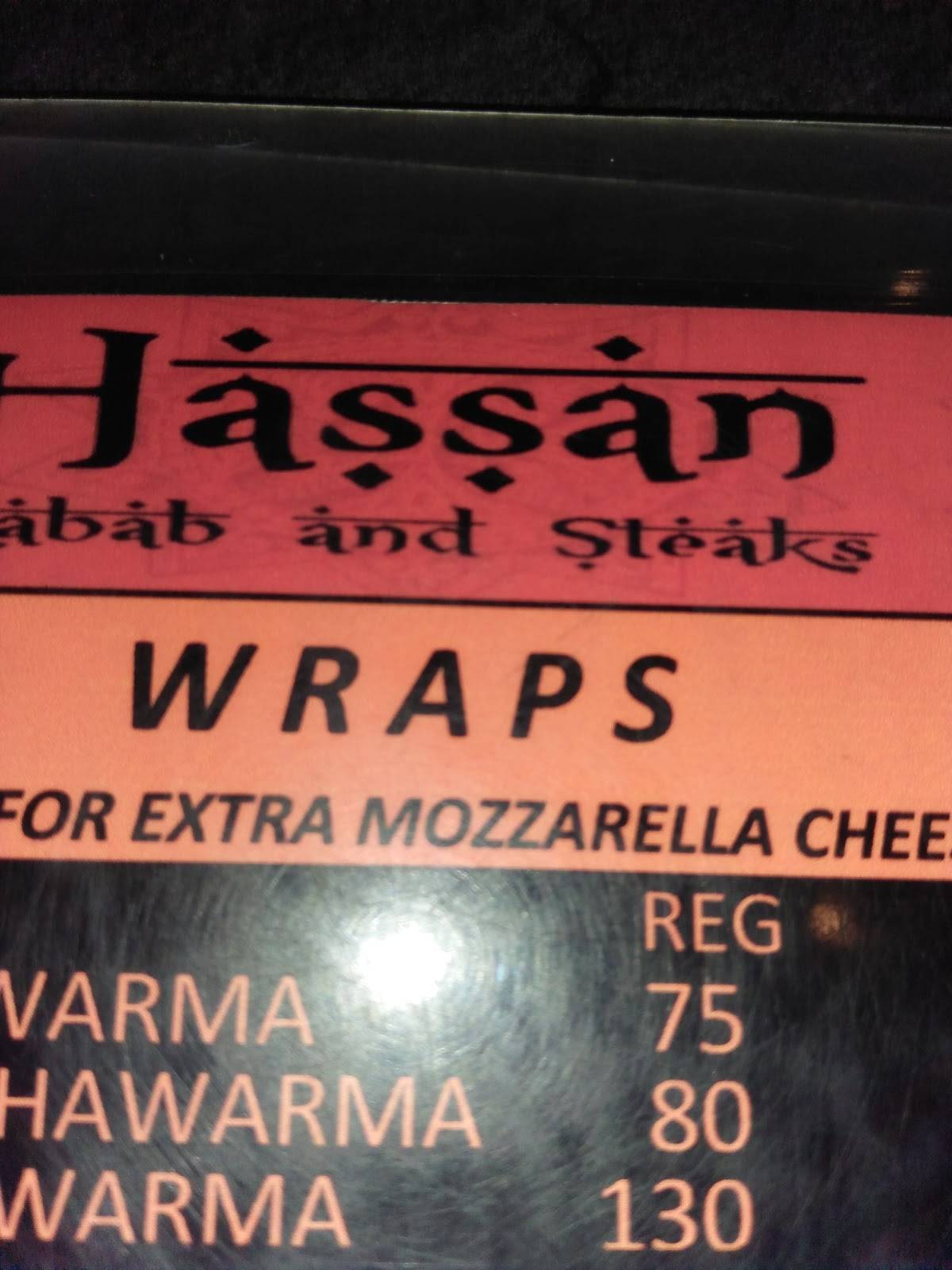 Menu at Hassan Kabab and Steaks restaurant, Quezon City, 9 Visayas Ave