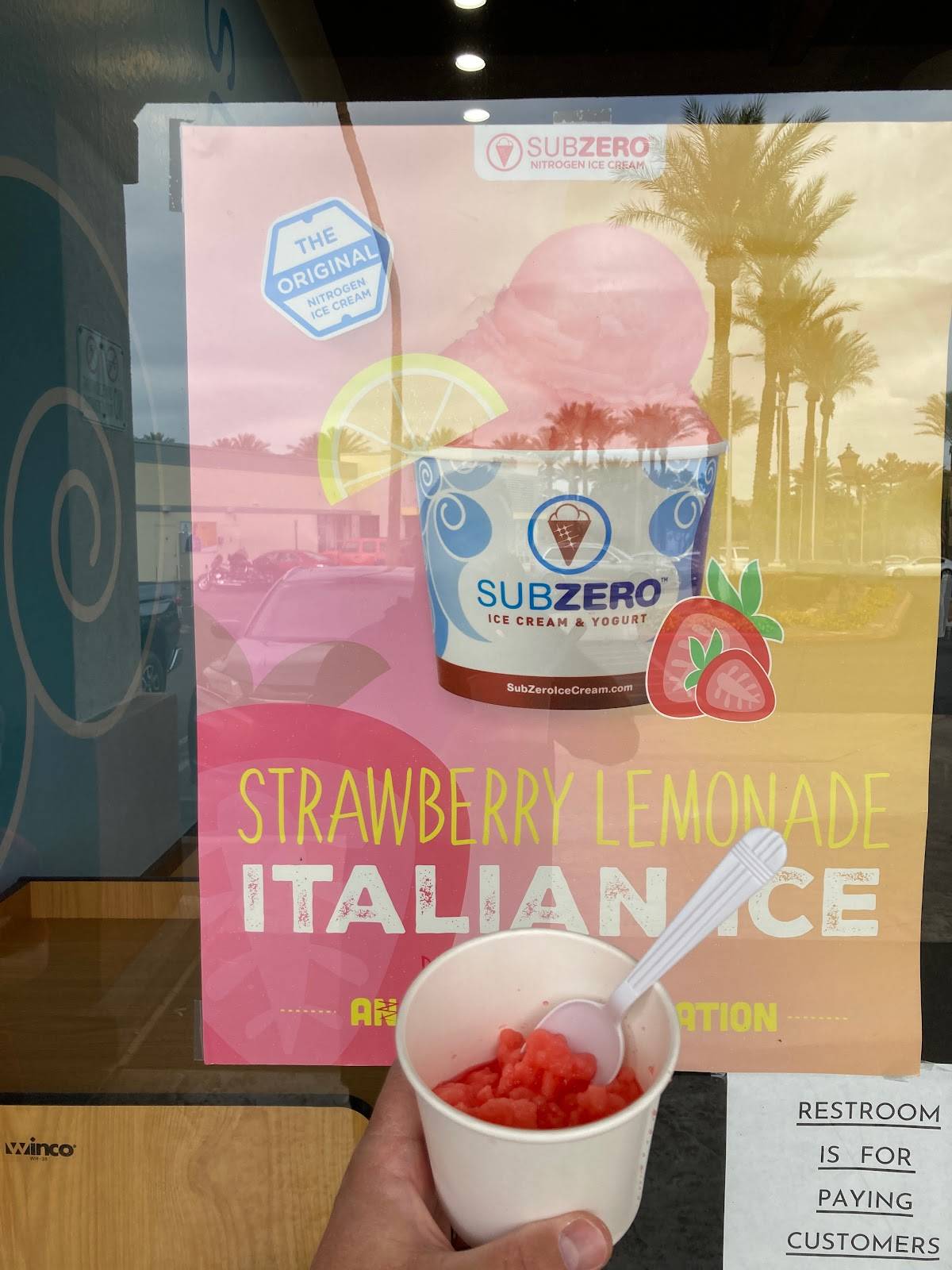 Menu at Sub Zero Nitrogen Ice Cream, Henderson