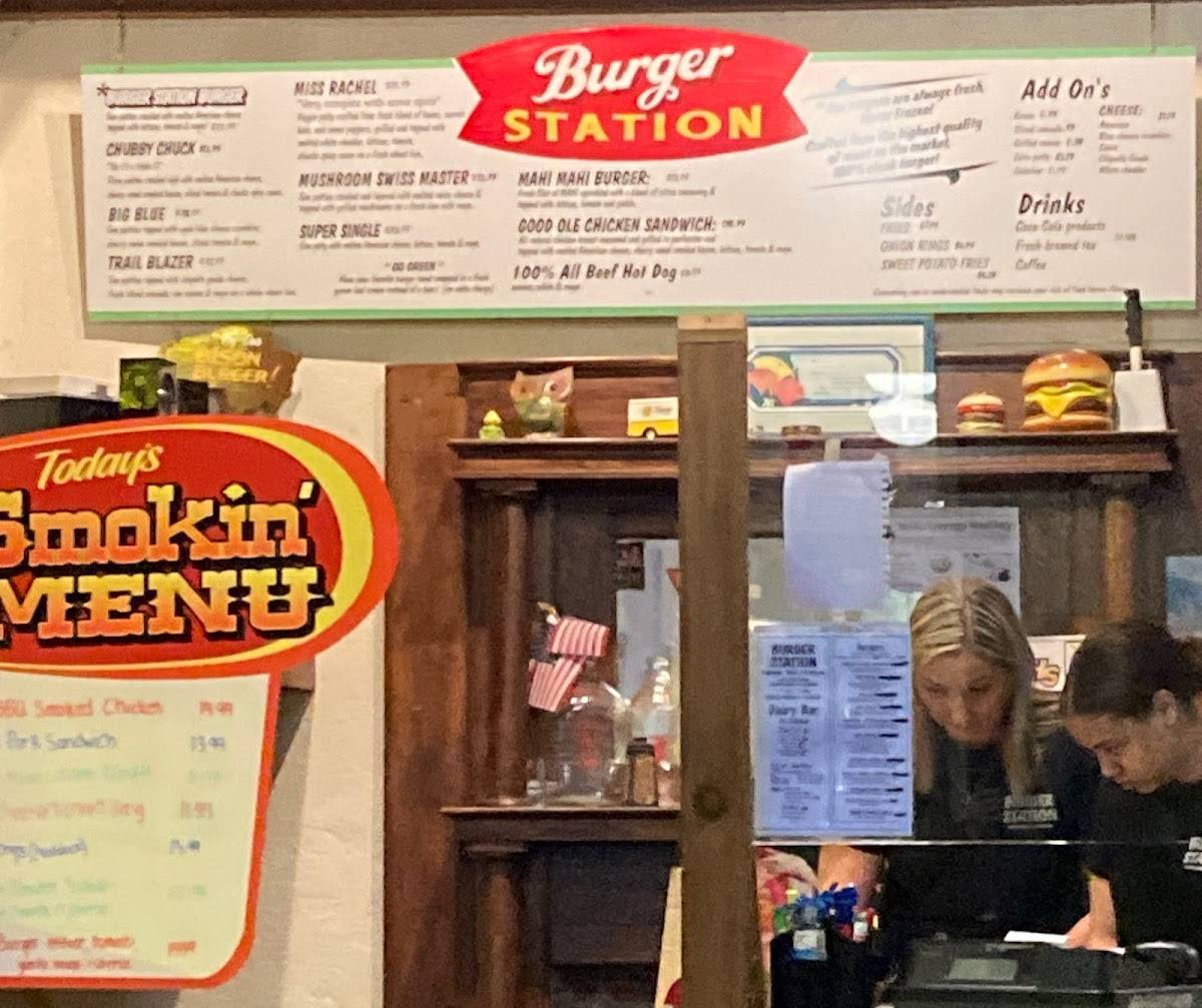 Menu at Burger Station restaurant, Hernando