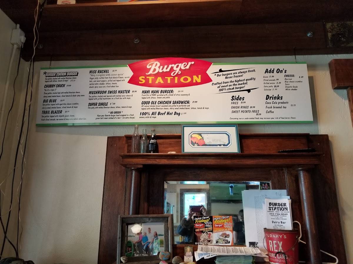 Menu at Burger Station restaurant, Hernando