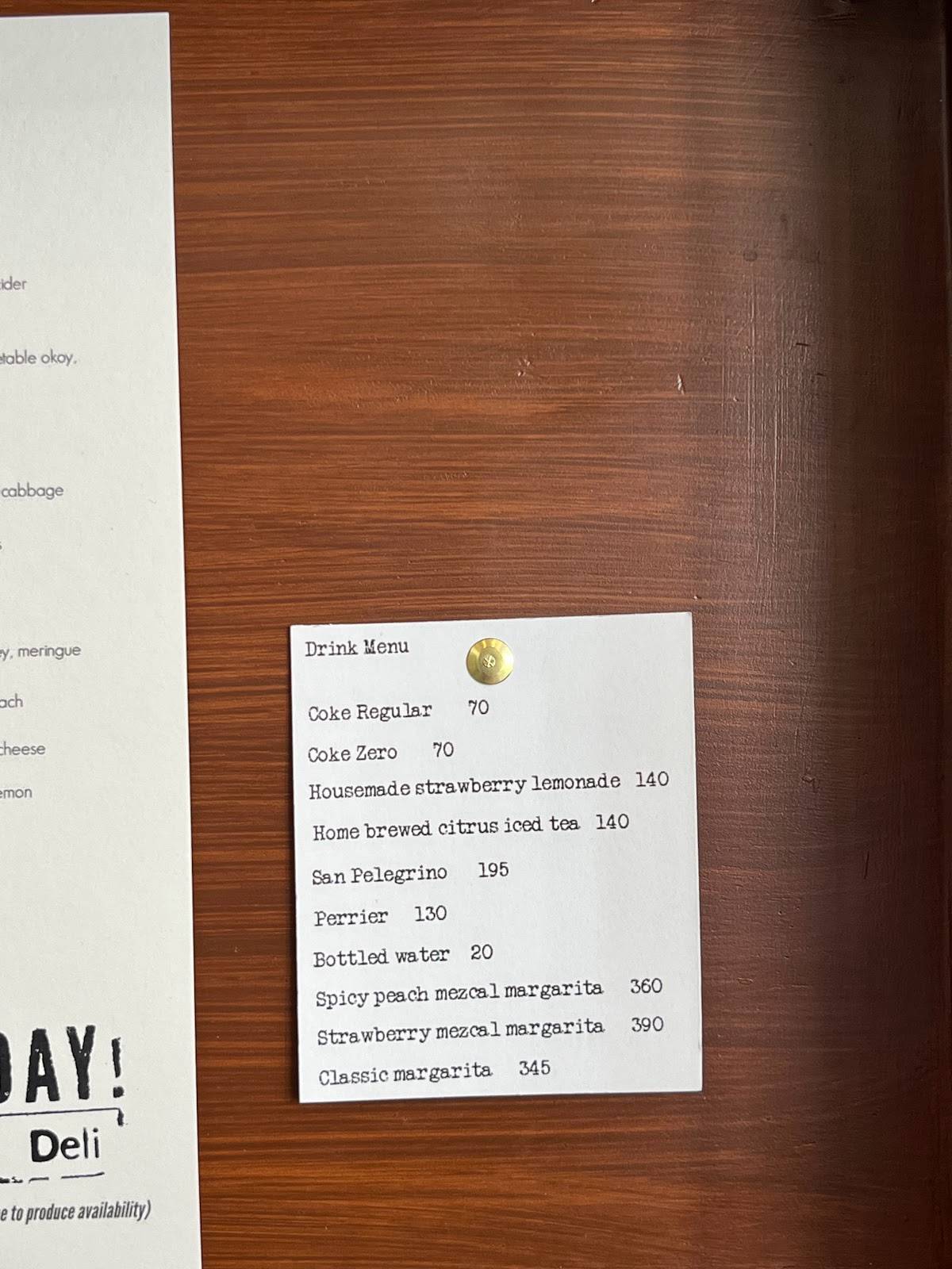 Menu at Hey Monday! Deli restaurant, Davao City