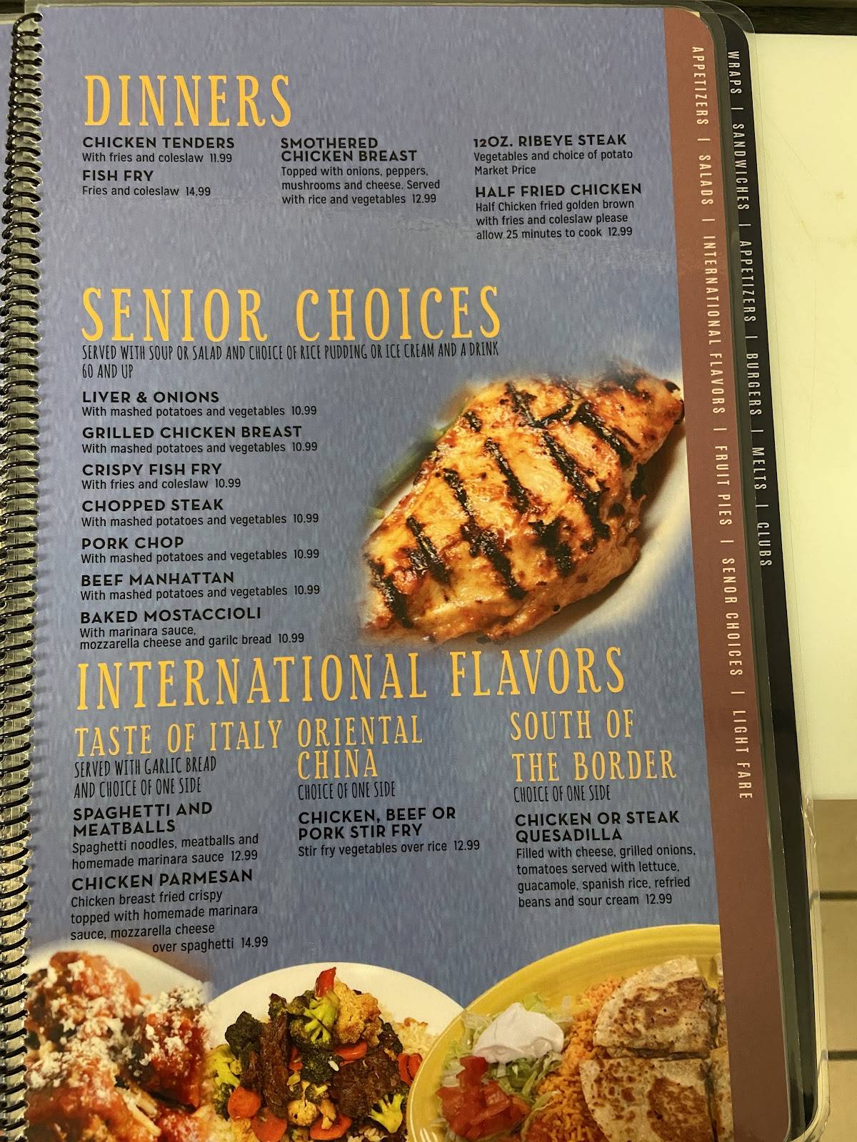 Menu at Blue Sky Pancake House restaurant, Huntington