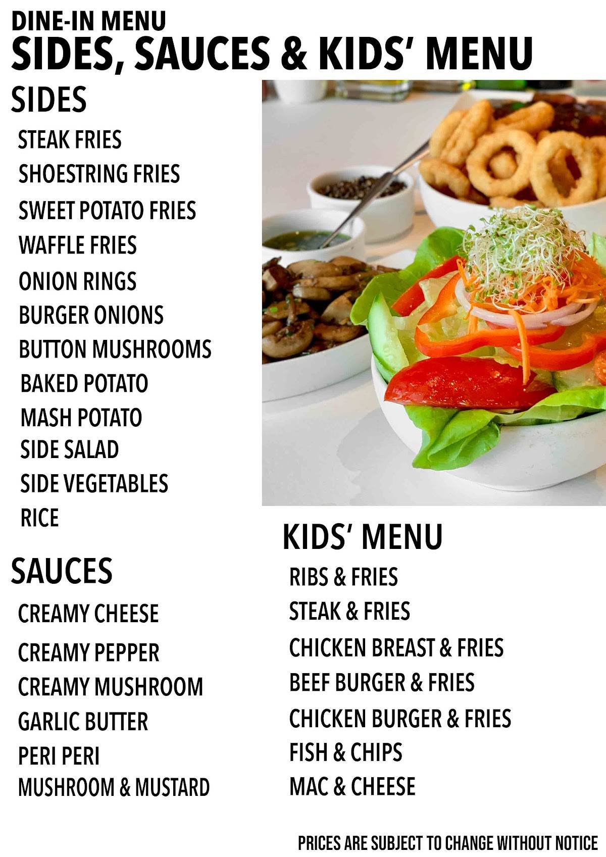 Menu at Hurricane’s Grill Dubai Mall steakhouse, Dubai