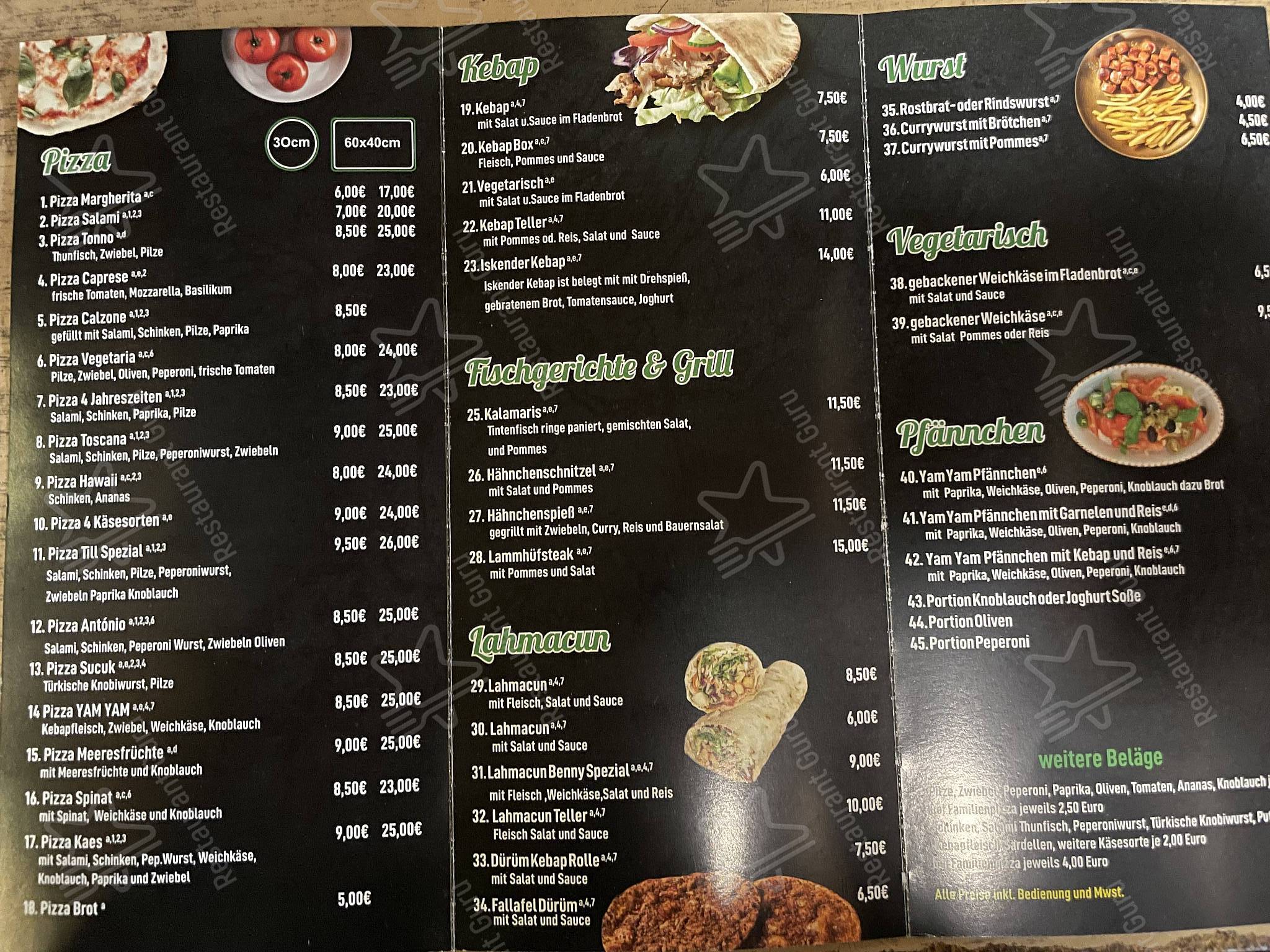 Speisekarte Von Yam Yam Restaurant, Flensburg – KXAEML