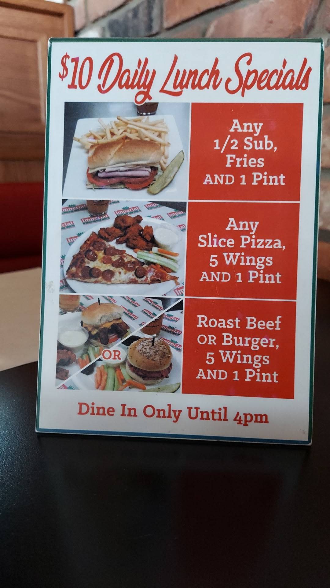 Menu at Imperial Pizza - Abbott Road pizzeria, Buffalo, Abbott Rd