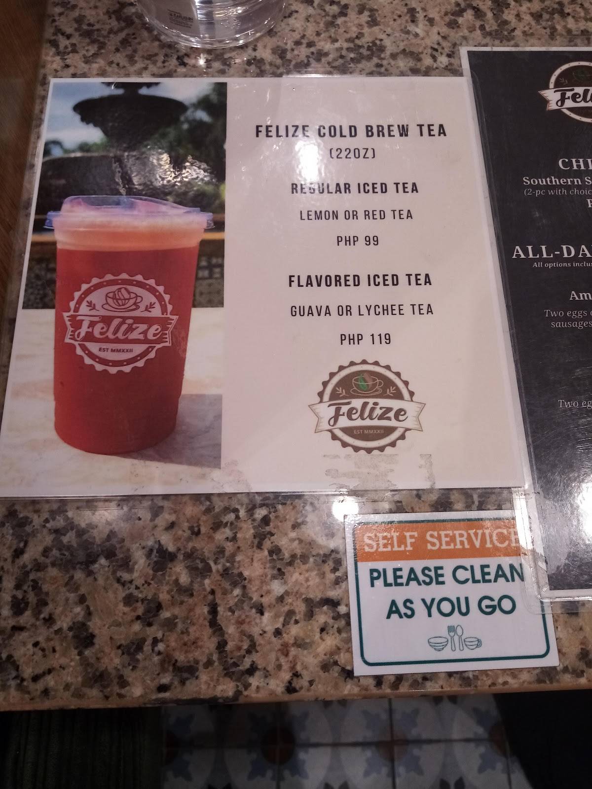 Menu at Felize Cafe - Imus, Cavite, Imus