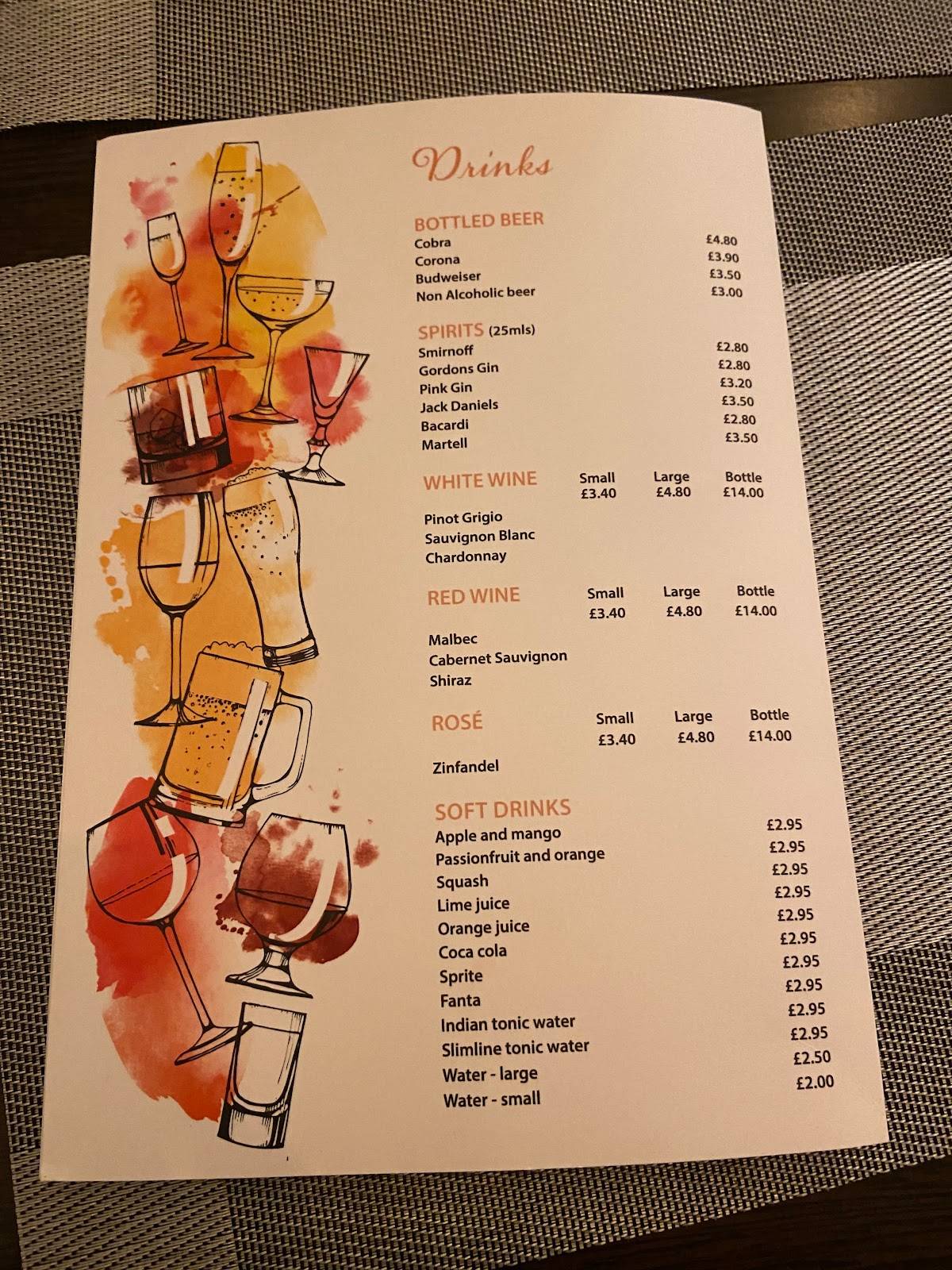 Menu at Indian Food Club (IFC), Great Yarmouth