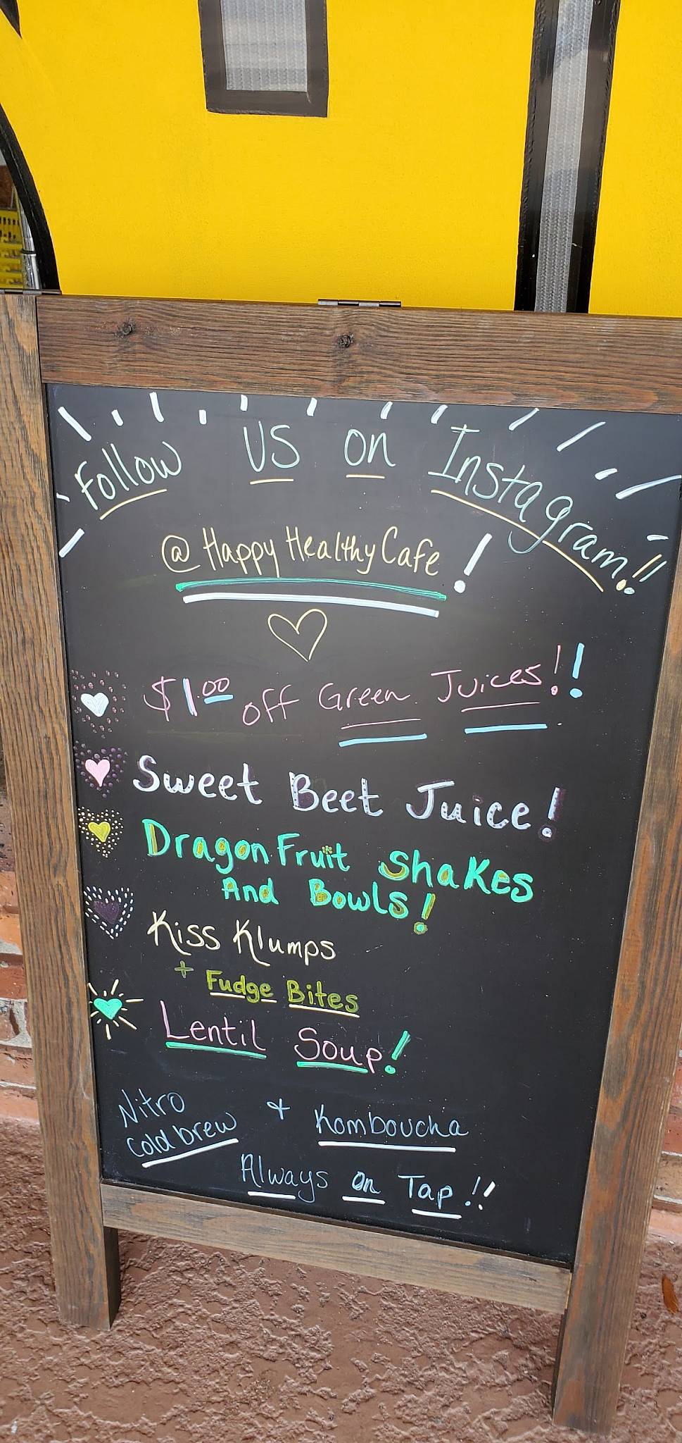 Menu at Happy Healthy Human Cafe, Indian Harbour Beach