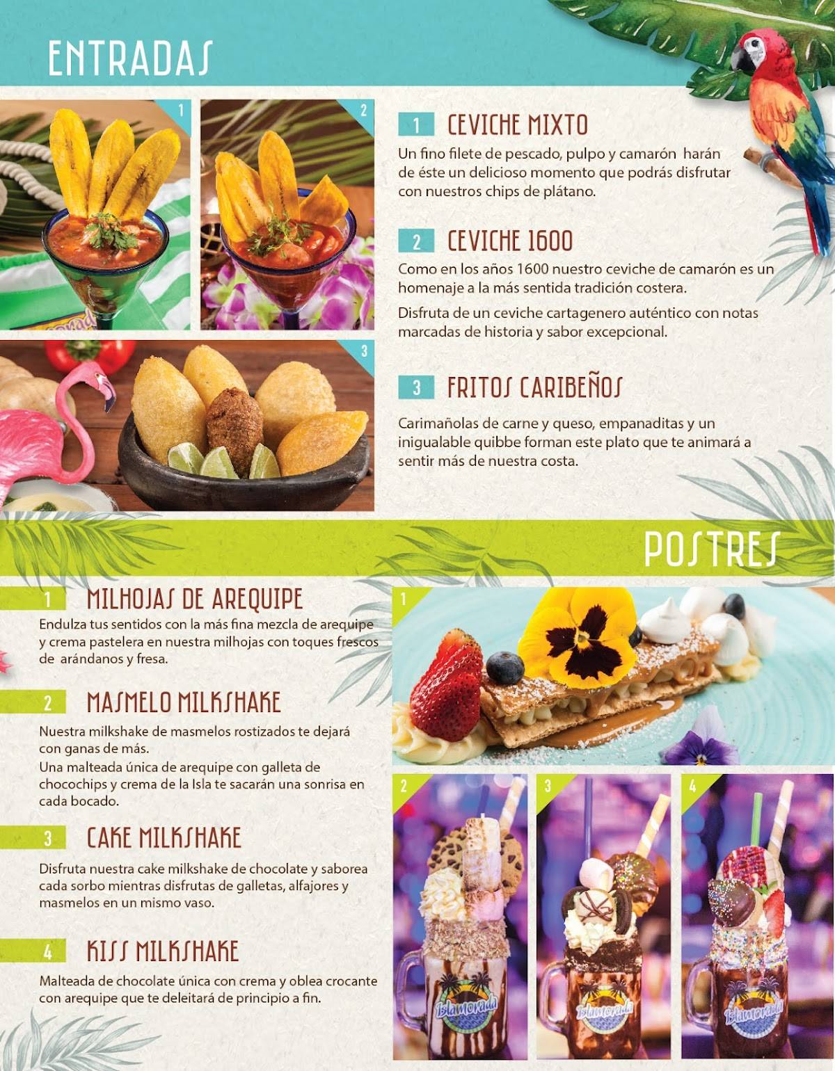 Carta de Islamorada Restaurante, Sopó