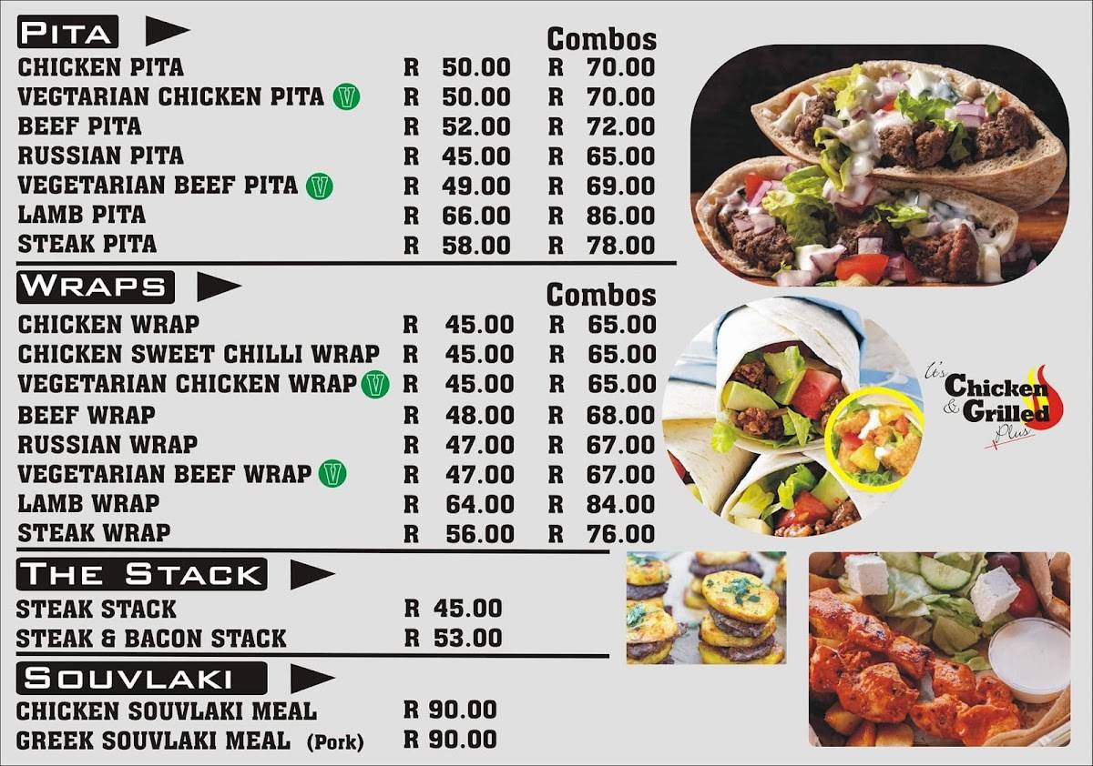 Menu at It's Chicken & Grilled Plus Northview restaurant, Johannesburg