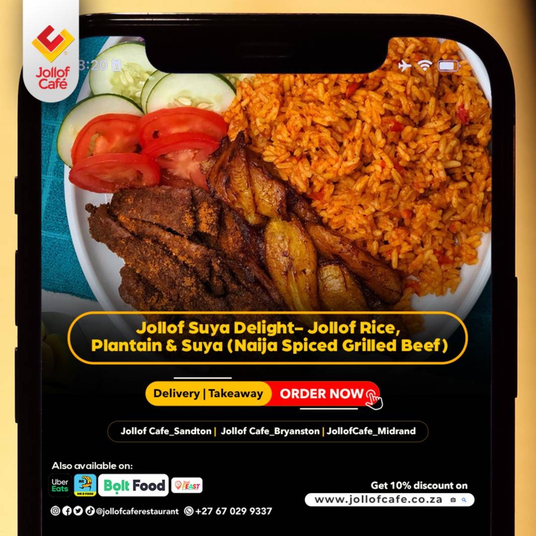 Menu au Jollof Cafe, Northriding, Randburg
