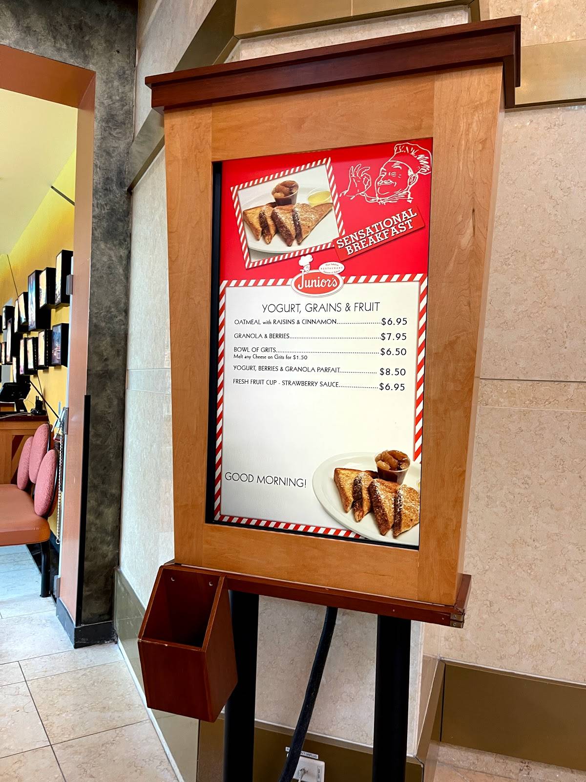 Menu at Juniors Restaurant and Bakery, Ledyard