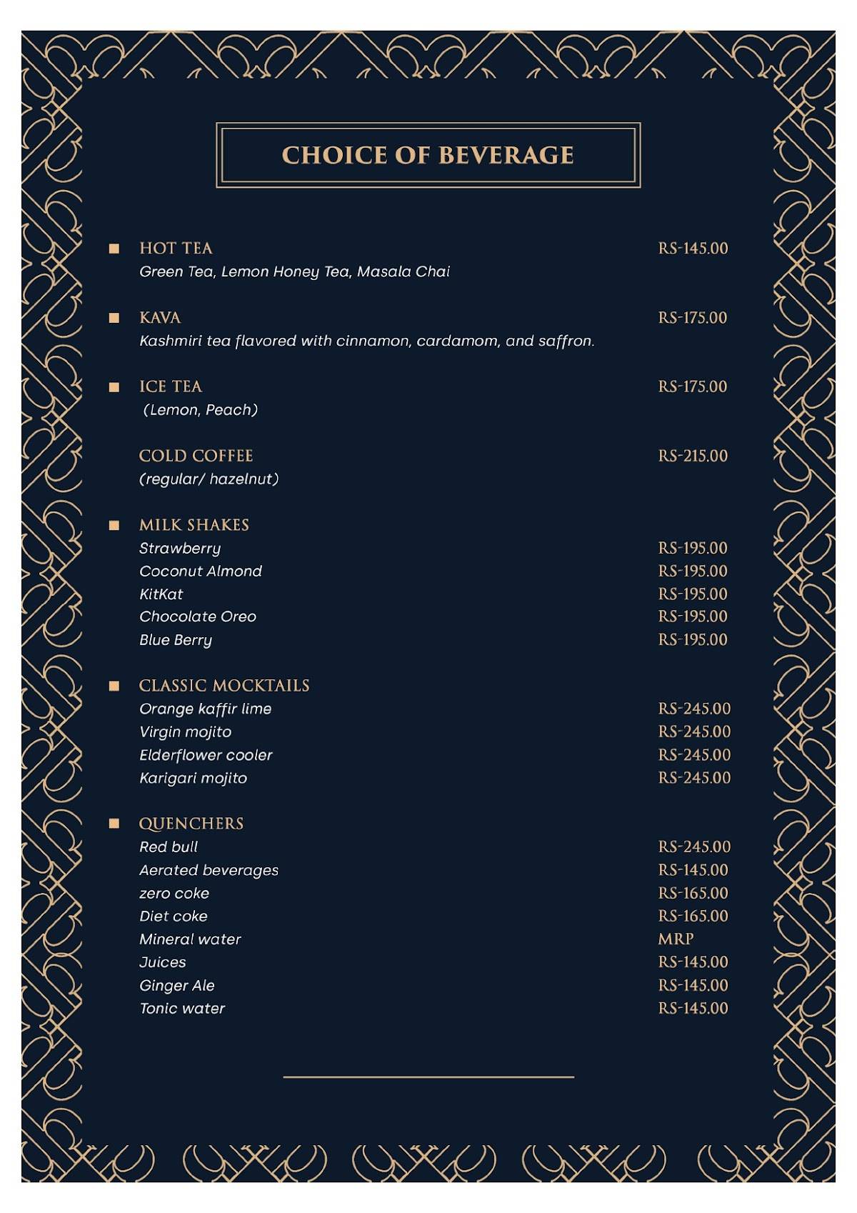 Menu at Karigari Restaurant, Noida