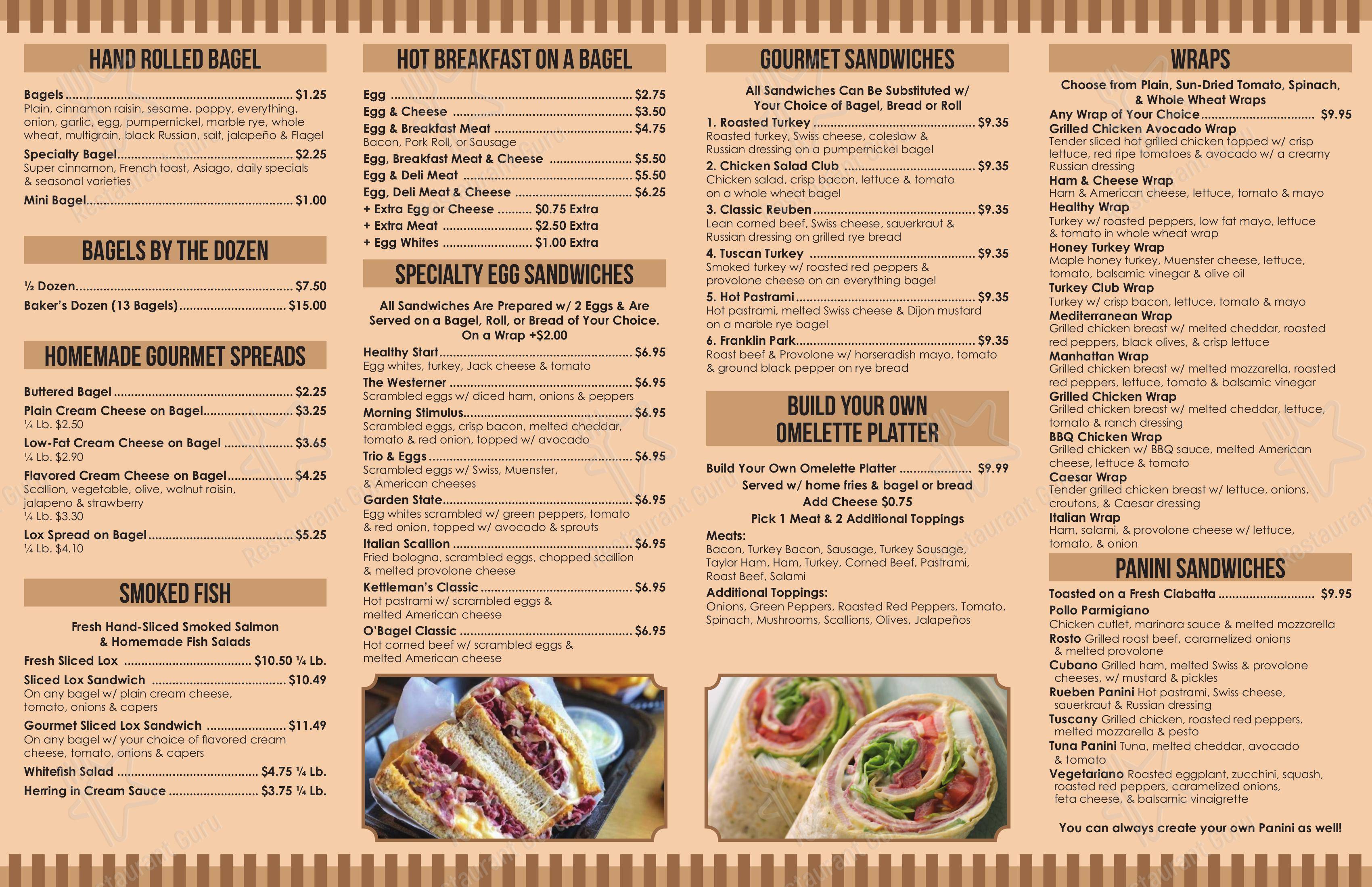 Menu at Kettleman's Bagels - SOMERSET restaurant, Bridgewater