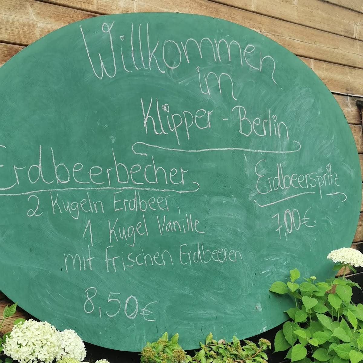 Menu at Klipper Segelschiffrestaurant, Berlin