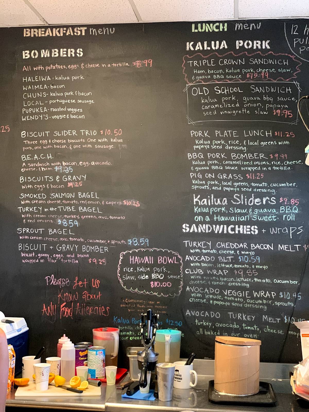 Menu at Kono's Northshore - Haleiwa restaurant, Haleiwa, 66-250 ...
