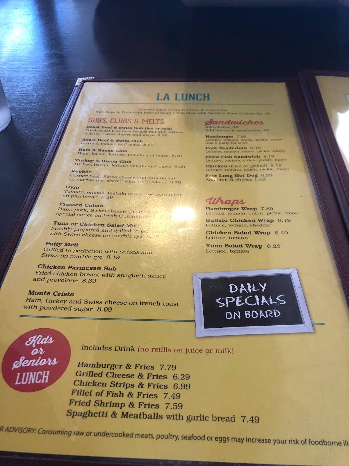 Menu at Lake Alfred Diner Inc restaurant, Lake Alfred