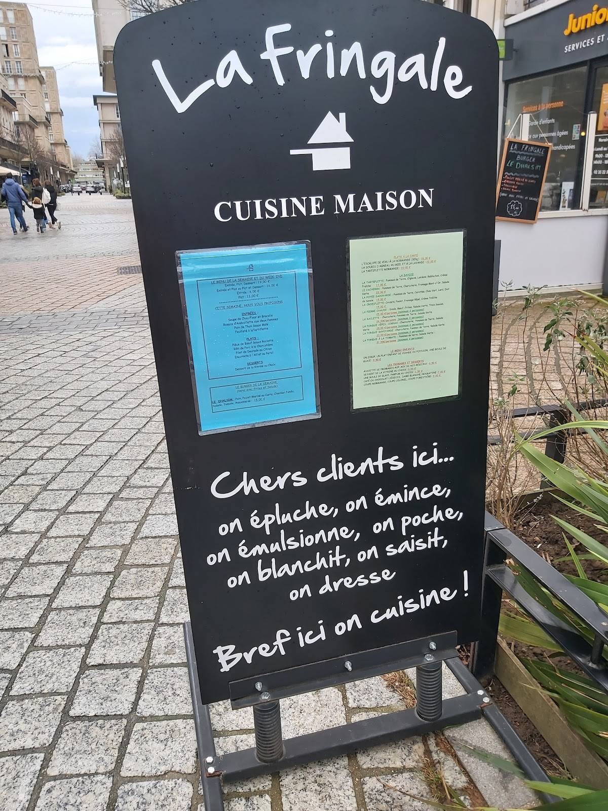 Menu au La Fringale restaurant, Le Havre